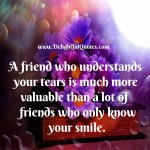 A friend who understands your tears - Delightful Quotes